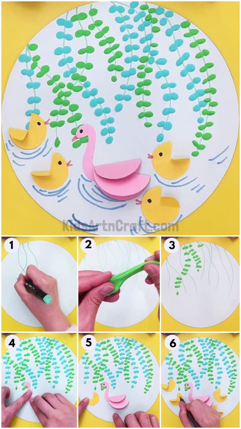 Beautiful Ducks In Swamp Clay Craftwork Step-by-step Instruction - Kids ...