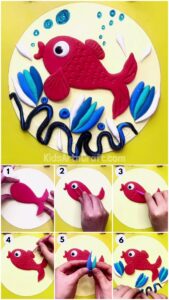 Beautiful Underwater Fish Using Colored Clay Craft - Kids Art & Craft