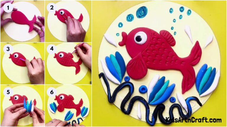 Beautiful Underwater Fish Using Colored Clay Craft - Kids Art & Craft