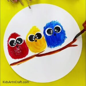 Cute Birds Over Tree Painting Step by Step Tutorial - Kids Art & Craft