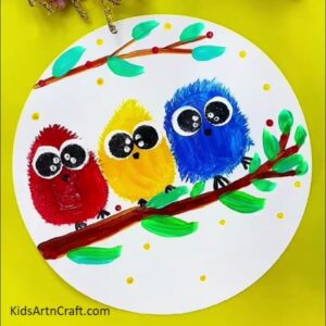 Cute Birds Over Tree Painting Step by Step Tutorial - Kids Art & Craft