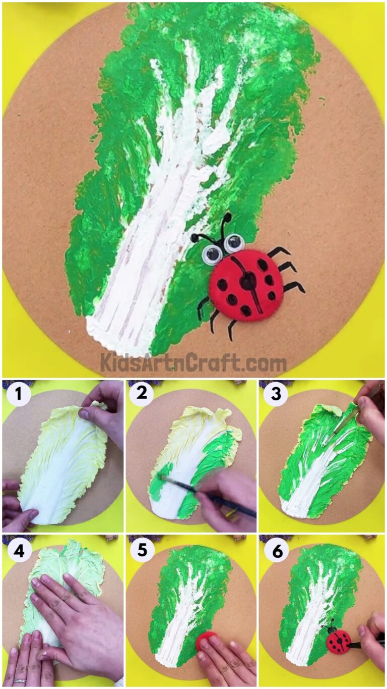 Cabbage Impression Painting-Clay Craft Tutorial For Beginners - Kids ...