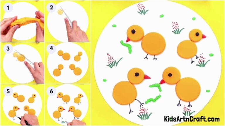 Clay Chicks Craft Step-by-step Tutorial For Beginners - Kids Art & Craft