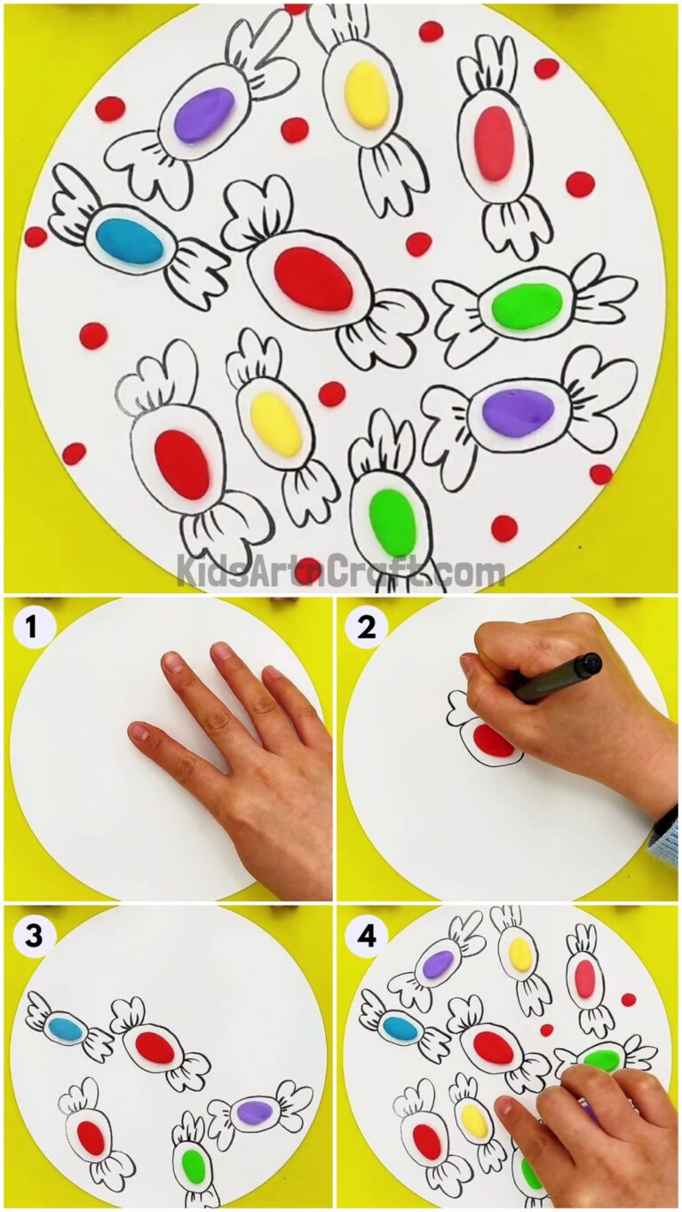 Colorful Clay Candies Artwork Craft Idea For Beginners - Kids Art & Craft