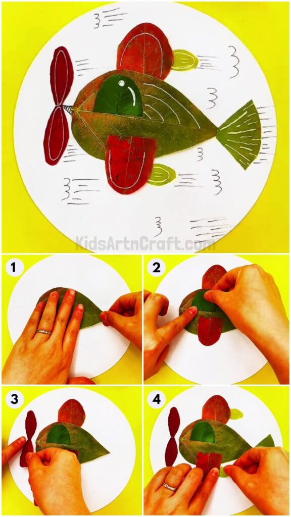 Creative Aeroplane Fall Leaves Craft For Beginners - Kids Art & Craft
