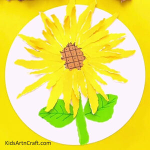 Torn Paper Sunflower Craft Tutorial For Beginners - Kids Art & Craft
