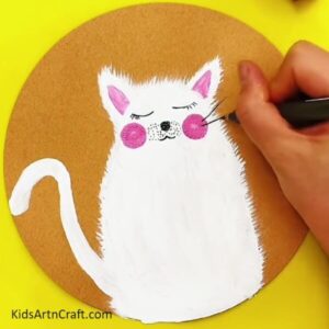 Cute Cat Easy Step By Step Artwork Painting Tutorial - Kids Art & Craft