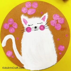 Cute Cat Easy Step By Step Artwork Painting Tutorial - Kids Art & Craft