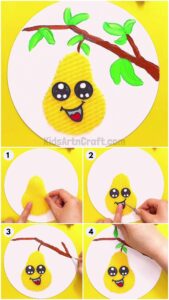 Cute Fruit Foam Pear Craft Step by Step Tutorial For Kids - Kids Art ...