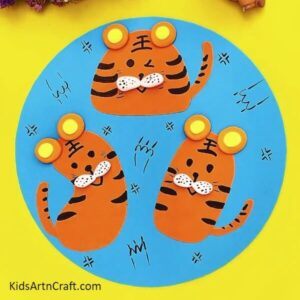 Cute Tigers Paper Craft Step by Step Tutorial - Kids Art & Craft