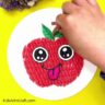 DIY Fruit Foam Net Apple Craft For Kids - Kids Art & Craft