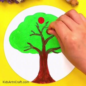 Easy Apple Tree Craft Using Paper Step-by-step Tutorial - Kids Art & Craft