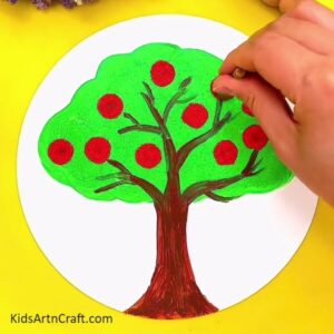 Easy Apple Tree Craft Using Paper Step-by-step Tutorial - Kids Art & Craft