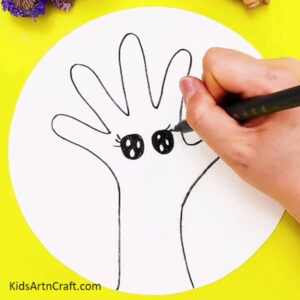 Easy Hand Outline Tree Making Drawing For Kids - Kids Art & Craft