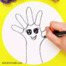 Easy Hand Outline Tree Making Drawing For Kids - Kids Art & Craft