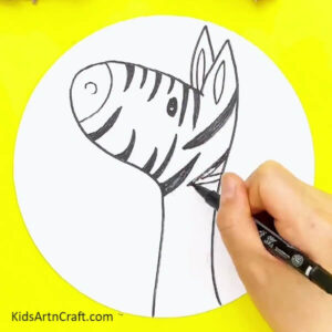 Easy Handprint Zebra Drawing Tutorial For Kids - Kids Art & Craft