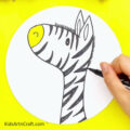 Easy Handprint Zebra Drawing Tutorial For Kids - Kids Art & Craft