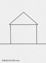 Easy House Landscape Drawing Tutorial For Beginners - Kids Art & Craft