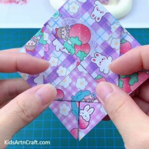 Mini Origami Paper Holder Craft Step by Step Tutorial - Kids Art & Craft