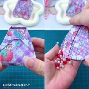 Mini Origami Paper Holder Craft Step by Step Tutorial - Kids Art & Craft