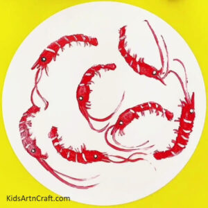 Easy Shrimp Painting Step by Step Tutorial For Kids - Kids Art & Craft