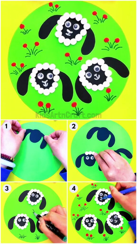 Easy To Make Clay Sheep In Garden Craft Tutorial - Kids Art & Craft