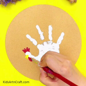 Easy To Make Hen Art Using Hand Impression Tutorial - Kids Art & Craft