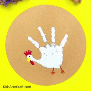 Easy To Make Hen Art Using Hand Impression Tutorial - Kids Art & Craft