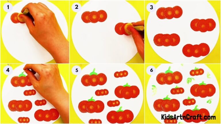 Easy to Make Red Capsicum Paint Artwork Tutorial - Kids Art & Craft