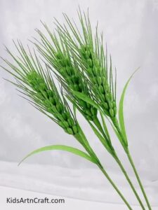 Easy Wheat Craft Using Crepe Paper For Beginners - Kids Art & Craft