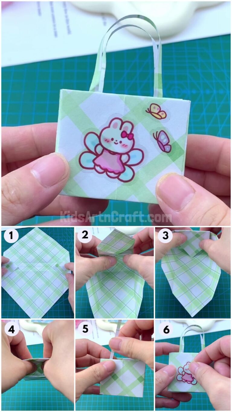 Cute Mini Paper Origami Bags Craft Step by Step Tutorial For kids ...