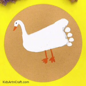 Swan Footprint Painting Artwork Tutorial For Beginners - Kids Art & Craft
