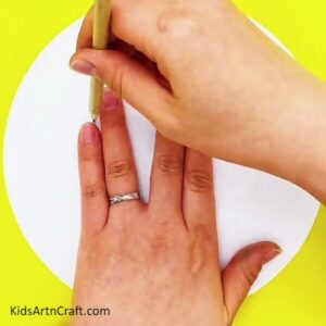 Unique Hand Outline Tree Drawing Step by Step Tutorial - Kids Art & Craft