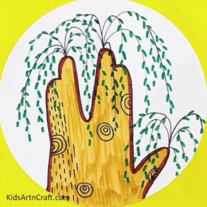 Unique Hand Outline Tree Drawing Step by Step Tutorial - Kids Art & Craft