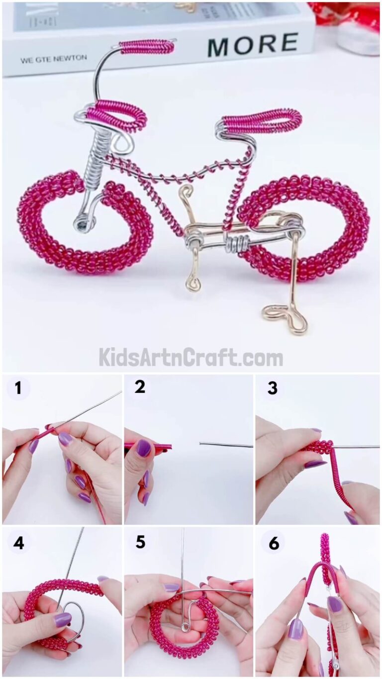 Handmade Metal Bike Toy Craft Step by Step Instructions - Kids Art & Craft