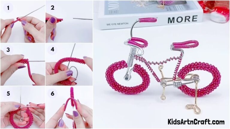 Handmade Metal Bike Toy Craft Step by Step Instructions - Kids Art & Craft