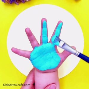 Handprint Peacock Painting Art Tutorial For Beginners - Kids Art & Craft