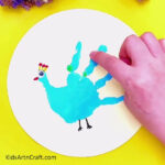 Handprint Peacock Painting Art Tutorial For Beginners - Kids Art & Craft