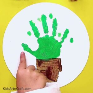 Handprint Plant Pot Painting Step by Step Instructions - Kids Art & Craft
