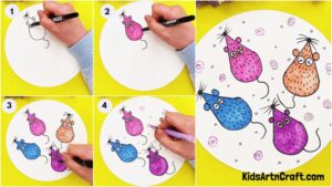How To Draw A Cute Mouse Animal For Kids - Kids Art & Craft