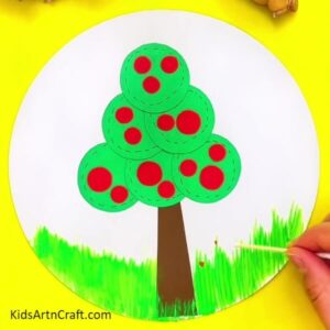 How to Make Apple Tree Craft Tutorial For Beginners - Kids Art & Craft