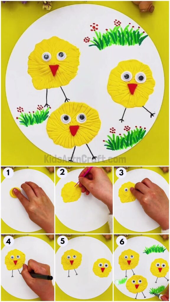 How To Make Clay Chick Craft Step by Step Tutorial - Kids Art & Craft