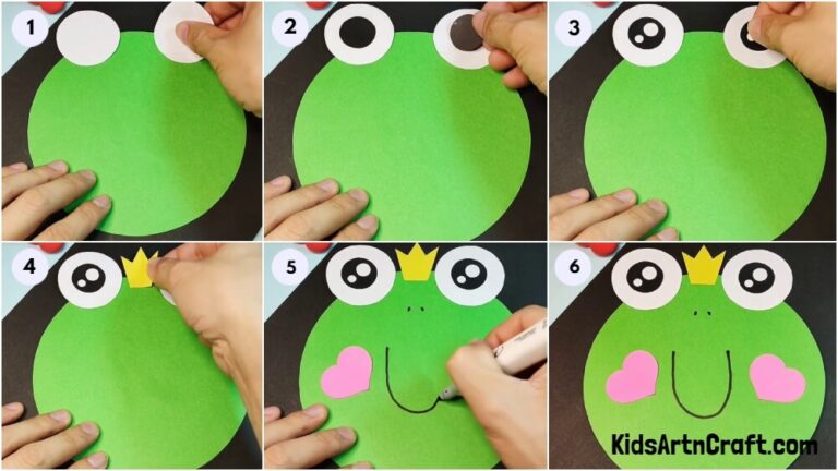 How to Make Easy Paper Frog Craft Tutorial For Kids - Kids Art & Craft
