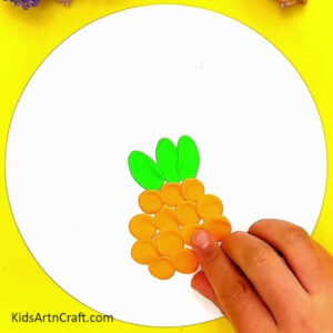 How To Make Pineapples Craft Using Colored Clay Idea - Kids Art & Craft