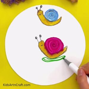 How To Make Snails Scenery Sketch Pen Painting Tutorial For Kids - Kids ...