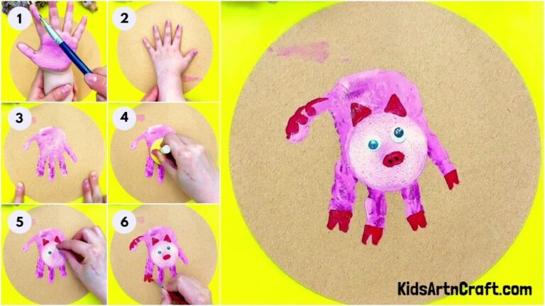 Innovation Pig Hand Impression Painting Tutorial For Kids - Kids Art ...