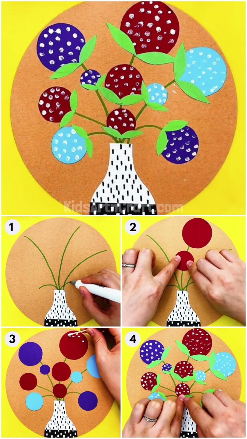 Innovative Flower Vase Painting Craft Step-by-step Instructions - Kids ...