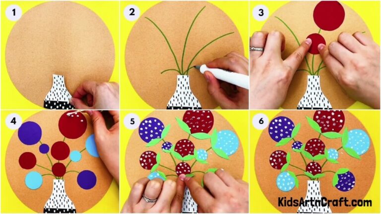 Innovative Flower Vase Painting Craft Step-by-step Instructions - Kids ...