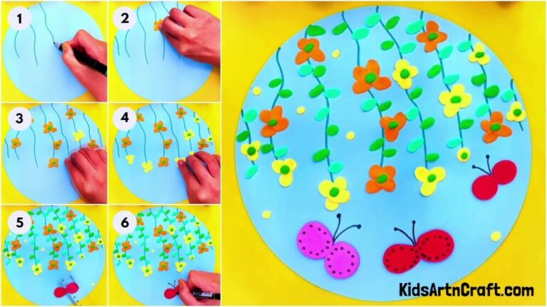 Learn to Make Clay Butterfly And Flowers For Kids - Kids Art & Craft
