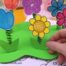 Lovely Paper Flowers Garden Craft Step by Step Tutorial - Kids Art & Craft